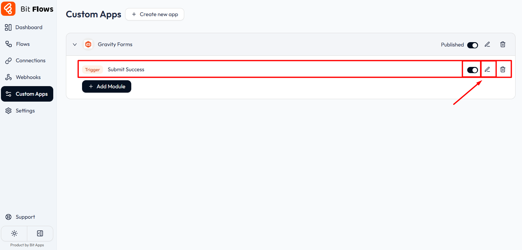 How to Add a Custom App as a Trigger in Bit Flows
