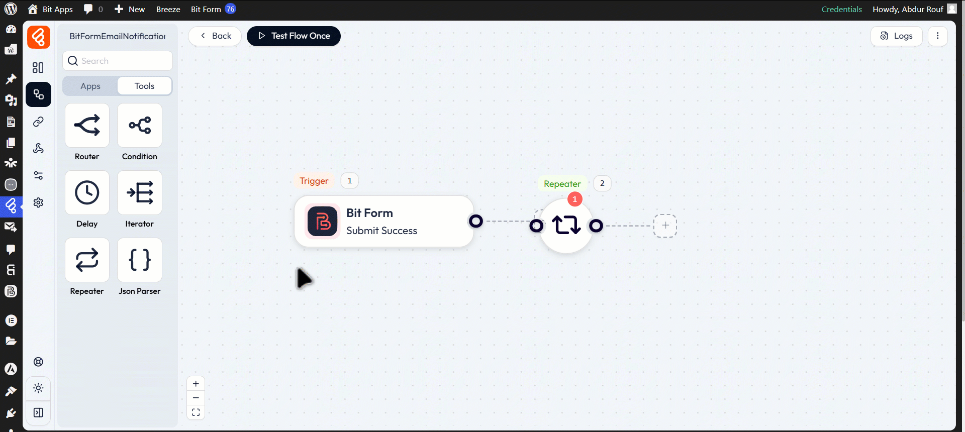 How to Use the Repeater Tool in Bit Flows for Bulk Automation