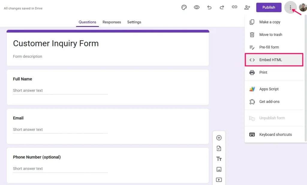 Easily Embed Google Forms into a Website and Automate Responses - Bit Flows